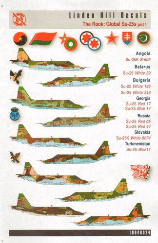 Linden Hill 48024 Sukhoi Su-25 Frogfoot in Foreign Service (10 schemes)