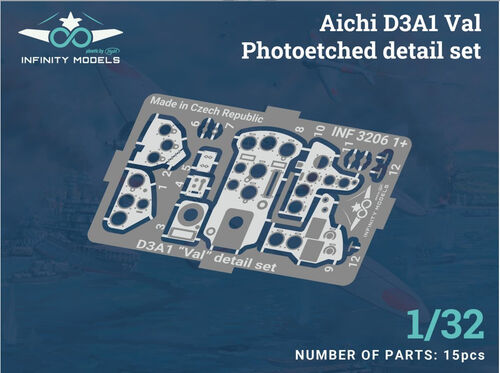 Infinity Models 3206-1 Aichi D3A1 - Photo-Etched Detail Set (for Infinity Models kits)