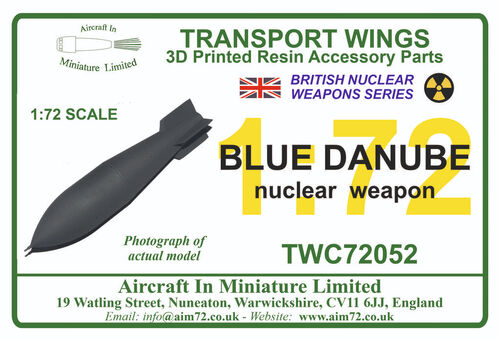 Aircraft In Miniature Ltd TWC72052 Blue Danube - British Nuclear Weapon Series