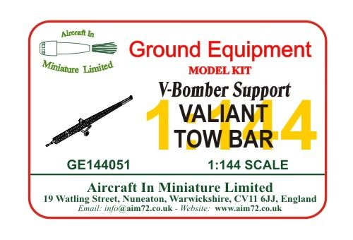 Aircraft In Miniature Ltd GE144051 Vickers Valiant Mk.1/B.2 - Towbar (V-Bomber support series)