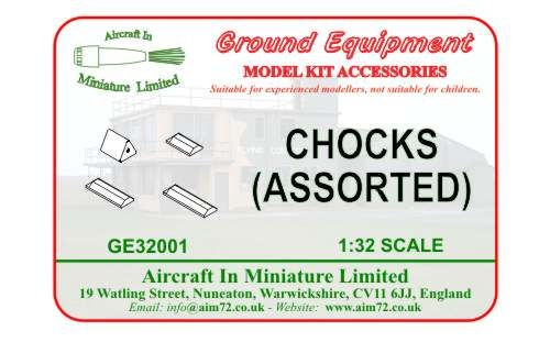 Aircraft In Miniature Ltd GE32001 Assorted Wheel Chocks