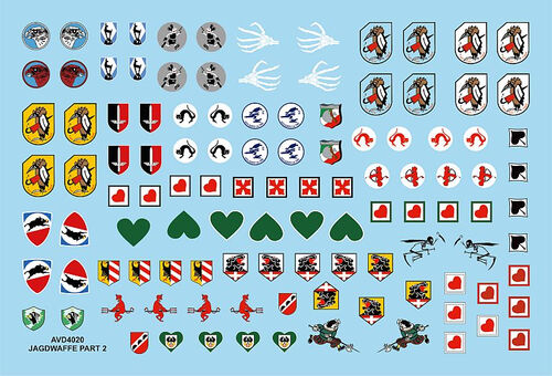 Avalon 4020 Luftwaffe Fighter Unit Emblems - Jagdwaffe Part 2