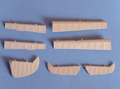 Eagle Parts 32033 Messerschmitt Bf-109 E-1 / E-3 / E-7 - Linen Covered Control Surfaces (for Eduard kits)