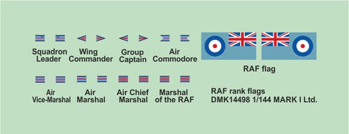 Mark I Decals DMK14498 RAF Rank Flags (2 sheets)