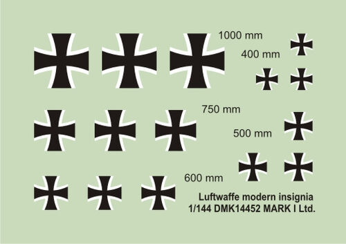 Mark I Decals DMK14452 Luftwaffe Modern Insignia (2 sheets)