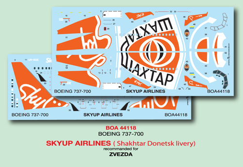 BOA Decals 144118 Boeing 737-700 - Sky Up Airlines (for Zvezda kits)