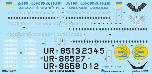 BOA Decals 14482 Ilyushin IL-62M - AIR UKRAINE