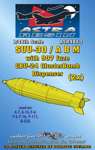 Daco Products ASR4813 SUU-30/ABM with 907 fuze CBU-24 cluster bomb dispenser (2 pcs)