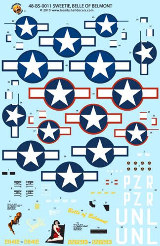 Bombshell BS48011 Republic P-47 D Thunderbolt 'Razorback' (3 schemes)