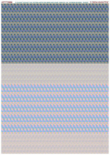 Aviattic ATT72006 5 colour “Lozenge” - full pattern width for upper and lower surfaces inc. interior reversed (faded)