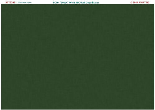 Aviattic ATT32091 RFC/RAF WWI PC10 dark doped linen (clear decal paper)