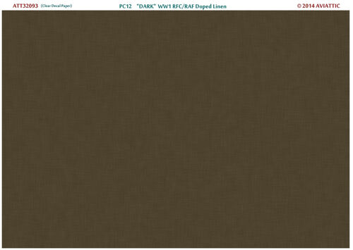 Aviattic ATT32093 RFC/RAF WWI PC12 dark doped linen (clear decal paper)