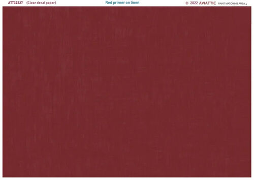 Aviattic ATT32227 Red oxide paint on linen (clear decal paper)