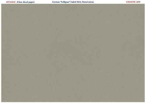 Aviattic ATT32232 German Feldgrau dirty, faded linen/canvas (clear decal paper)