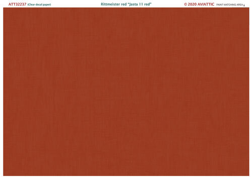 Aviattic ATT32237 Rittmeister Red - "Jasta 11 red" - paint on linen (clear decal paper)