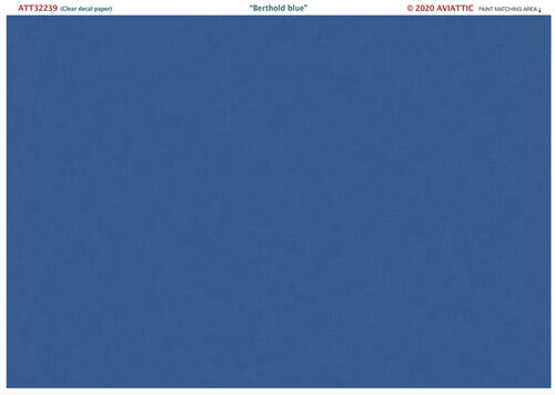 Aviattic ATT32239 Berthold Blue - paint on linen (clear decal paper)