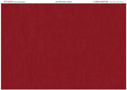 Aviattic ATT32243 von Marwitz Claret - paint on linen (clear decal paper)