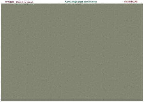 Aviattic ATT32255 German Light Green - paint on linen (clear decal paper)
