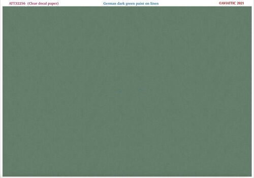 Aviattic ATT32256 German Dark Green - paint on linen (clear decal paper)