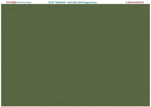 Aviattic ATT32081 RFC/RAF WWI PC10 medium doped linen (white decal paper)