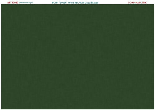 Aviattic ATT32082 RFC/RAF WWI PC10 dark doped linen (white decal paper)