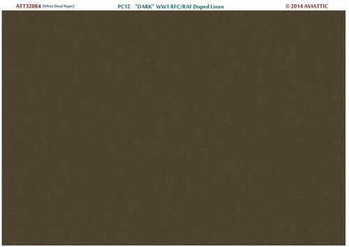 Aviattic ATT32084 RFC/RAF WWI PC12 dark doped linen (white decal paper)