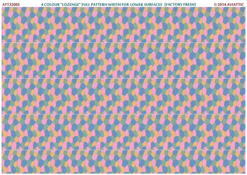 Aviattic ATT32005 4 colour 'lozenge' - full pattern width for lower surfaces (factory fresh)