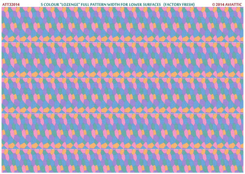 Aviattic ATT32014 5 colour 'lozenge' - full pattern width for lower surfaces (factory fresh)