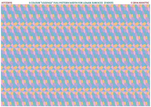 Aviattic ATT32015 5 colour 'lozenge' - full pattern width for lower surfaces (faded)