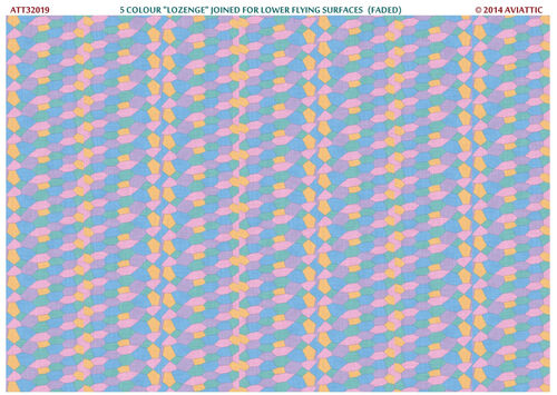 Aviattic ATT32019 5 colour 'lozenge' - joined for lower flying surfaces (faded)