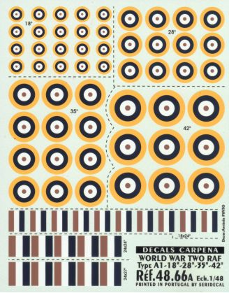Colorado / Carpena Decals 48066 RAF Type A1 Roundels/National Insignia (18" - 28" - 35" - 42")