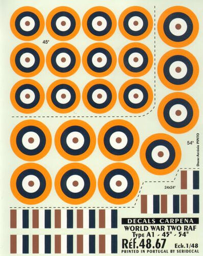 Colorado / Carpena Decals 48067 RAF Type A1 Roundels/National Insgnia (45" - 54")