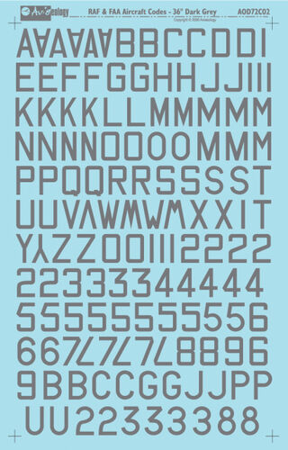 Aviaeology AOD72C02 RAF and FAA Codes: 36" Dark Grey