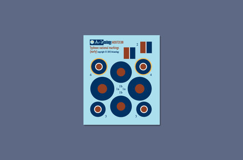Aviaeology AOD72C08 Hawker Typhoon Mk.IB - national markings (May 1942 - January 1945)
