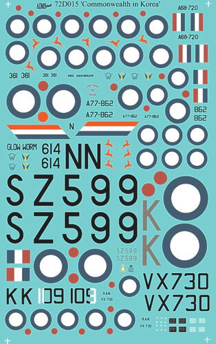 Aims 72D015 UK and Commonwealth in Korea (6 schemes)
