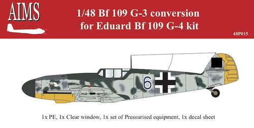 Aims 48P015 Messerschmitt Bf-109 G-3 - Conversion Set (designed to be used with Eduard Bf-109 G-4 kits)