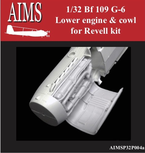 Aims 32P004A Messerschmitt Bf-109 G-6 - lower engine plug and cowl (for Revell kits)