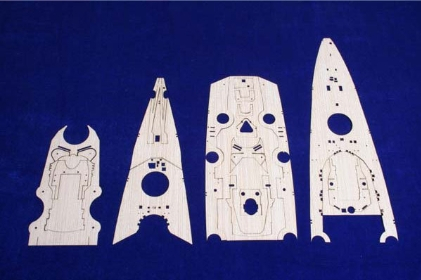MK1 Design D35013 German Battleship Bismarck - Wooden Deck DX (designed to be used with Tamiya kits)