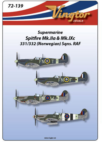 Vingtor 72139 Supermarine Spitfire Mk.IIa & Mk.IXc - 331/332 (Norwegian) Sqns. RAF