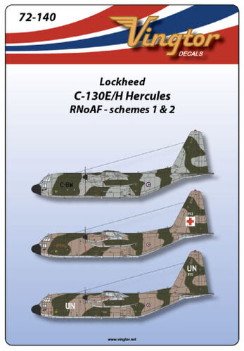Vingtor 72140 Lockheed C-130 E/H Hercules, RNoAF - Schemes 1 & 2