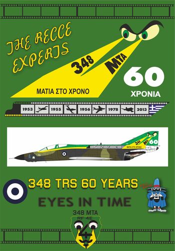 Procal Decals 32-903 McDonnell-Douglas RF-4 E Phantom II - 348Sq TRS Anniverssary for The 60 Years Of Sqs Operation