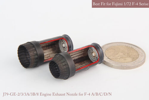 MK1 Design A72015 McDonnell-Douglas F-4 A/B/C/D/N Phantom - GE Exhaust Nozzle & After Burner Set - Closed (for Fujimi kits)