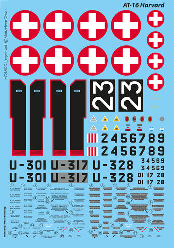 Matterhorn Circle MC48004 North American AT-16 Harvard / Texan Decals