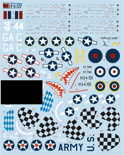 FCM 72024 Curtiss P-40 E/L/M/N (6 schemes)