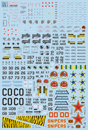 FCM 48049 Northrop F-5 B/E/F (11 schemes)
