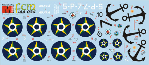 FCM 44034 Consolidated PBY-5 A Catalina - Brazil & Argentina Service (3 schemes)