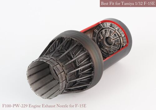 MK1 Design A32016 McDonnell F-15C/D/E/K Eagle - P&W Exhaust Nozzle & After Burner Set (Closed) (designed to be used with Tamiya kits)