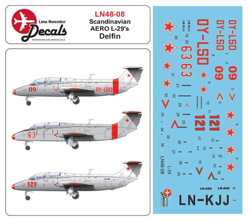 Lima November Decals 48008 Scandinavian Aero L-29 Delfin