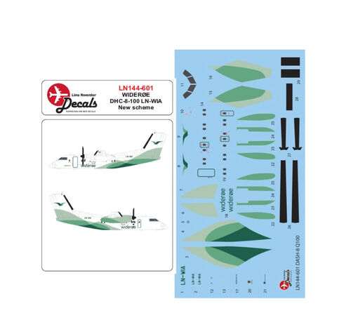 Lima November Decals 144-601 de Havilland Canada DHC-8-100 - Wideroe LN-WIA New Scheme