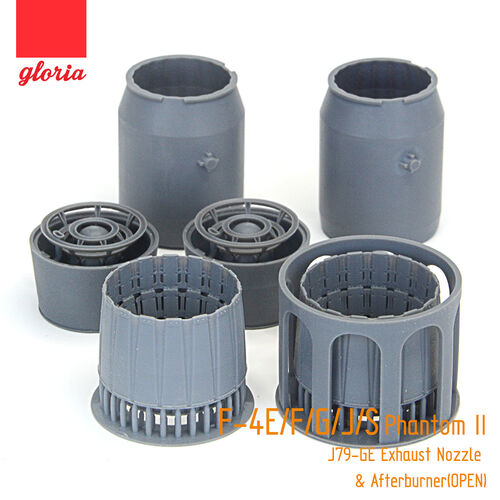 Gloria Model GR48004A McDonnell-Douglas F-4E/F/G/J/S J79-GE Exhaust Nozzle & Afterburner - open (for Hasegawa Kit)